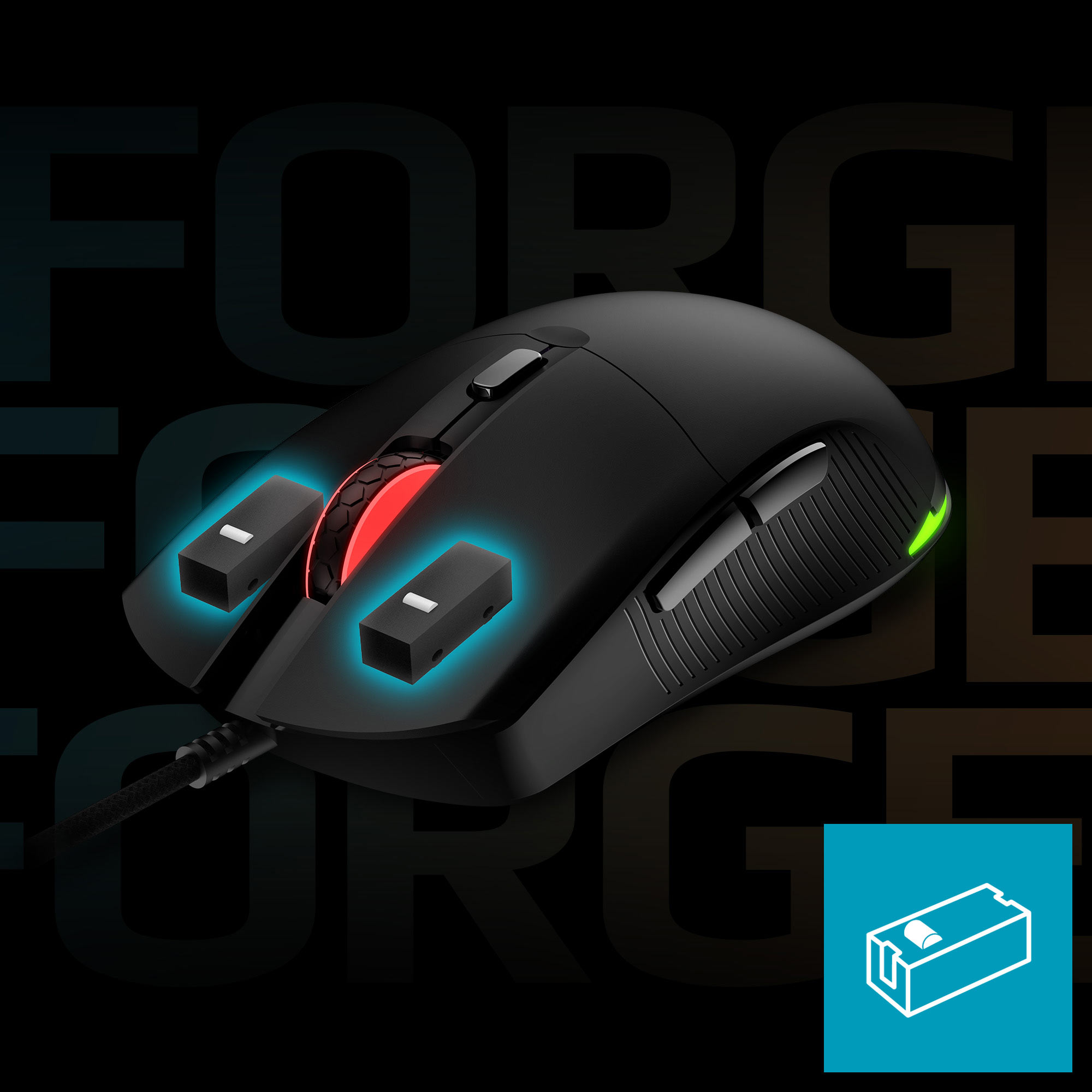 MSI Forge GK310 Mechanical Gaming Keyboard & Mouse Combo w/ Magnetic Cover - Hot Swappable ...